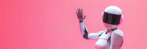 Friendly Robot Assistant Waves Hello Danger Mobile Chatbot Computer