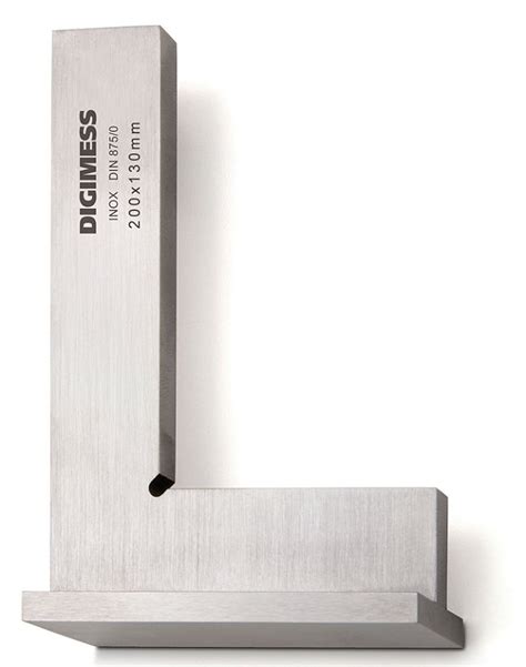 Esquadro De Precisão Classe 0 Com Base 200x130mm Digimess CÔvado MediÇÕes