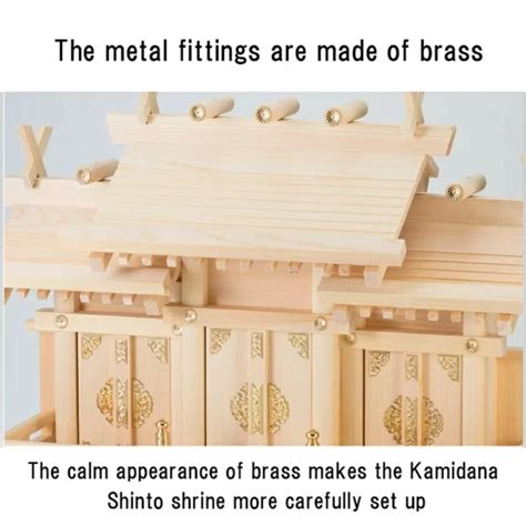 Traditional Kamidana Shinto Shrine Set Three Different Roofs Type Made
