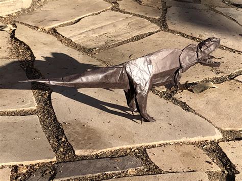 Giganotosaurus Designed By Shuki Kato My Second Attempt R Origami