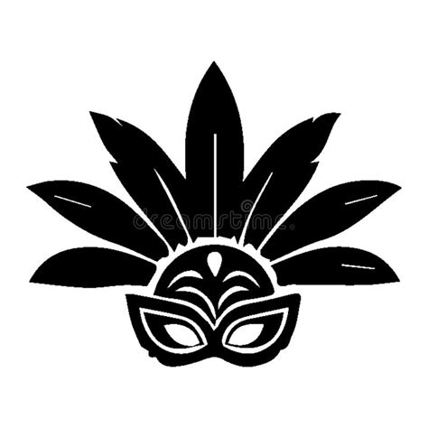 Simple Vector Icon Mask Dance Logo Illustration Stock Vector