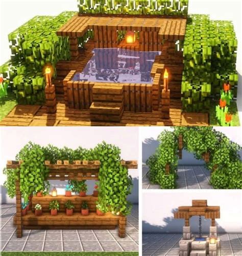 Outdoor Hot Tub In A Serene Green Setting