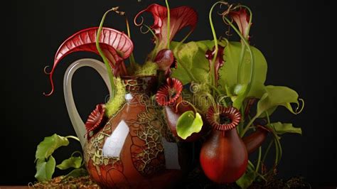 Insect Carnivorous Plant Stock Illustration Illustration Of Pitcher 360670091