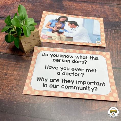 Preschool Community Helpers Conversation Cards By Pre K Printable Fun