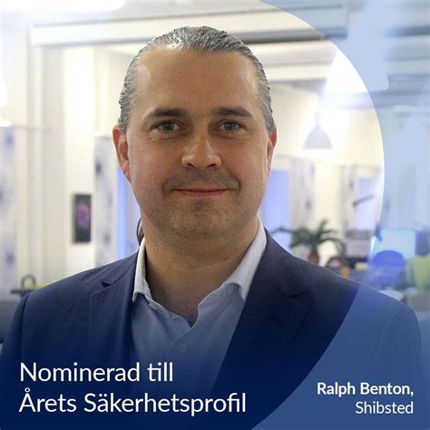 Bjørn Jonassen On Linkedin Ralph Benton är Nominerad Till Årets