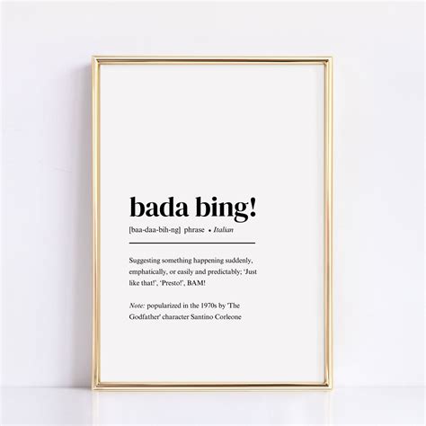 Printable Italian Definition Wall Art Bada Bing Print Minimalist Home