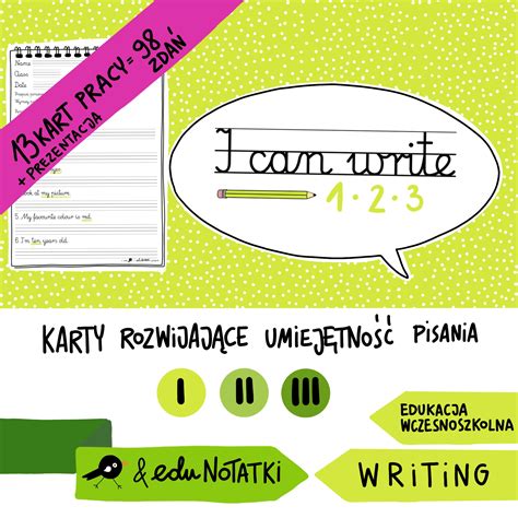I Can Write 1 2 3 Karty Pracy Notatkipl