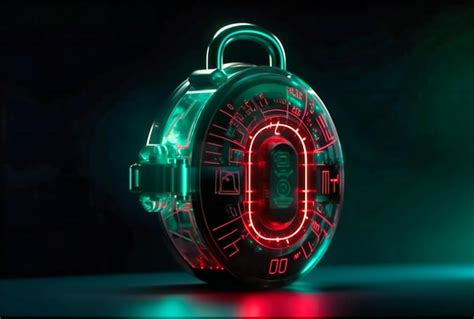 Premium Photo A Futuristic Padlock That Is Connected To An Electronic Screen