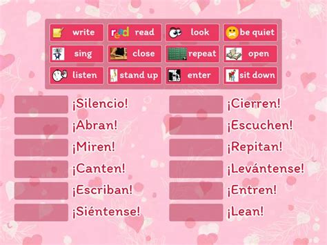 A Classroom Instructions Match Up