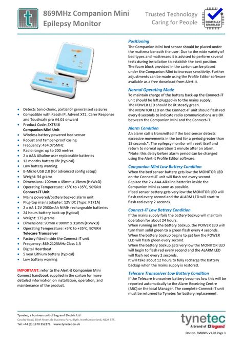 Tynetec Device Database