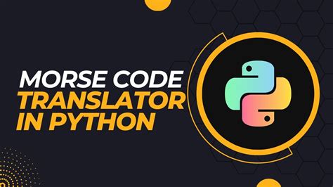 Making A Morse Code Converter In Python Using Strings Only Without Any
