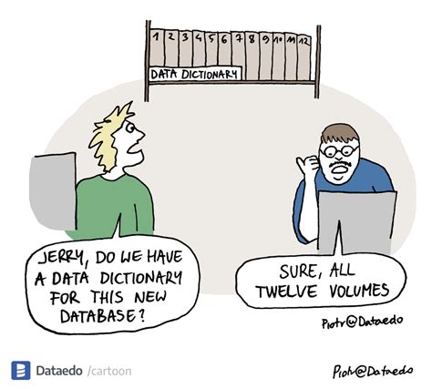Data Dictionary All 12 Volumes Of It Dataedo Data Cartoons