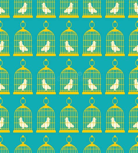 Bird In Cage Isolated Symbol Of Bondage Vector Illustration Stock