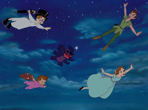 Stitch Flies Off To Neverland By Pinkwarrior30 On Deviantart