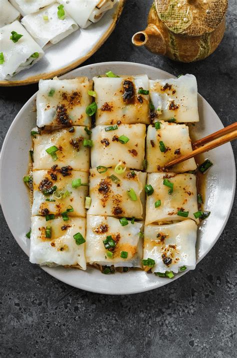 Microwave Mushroom Cheung Fun Vegan Rice Noodle Rolls Recipe