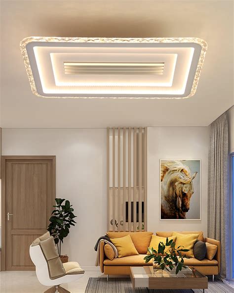 Acrylic Ultrathin Rectangle Ceiling Lamp Vakkerlight