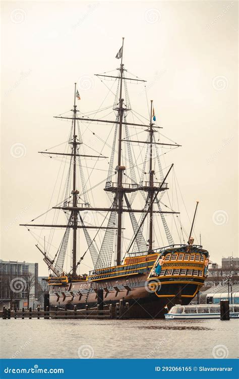 Old Galleon Amsterdam Editorial Image Image Of Navigation 292066165