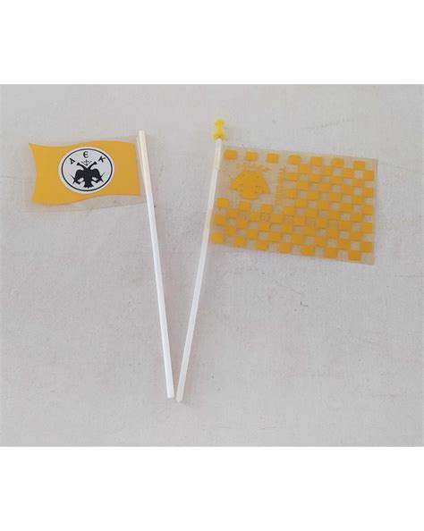 Small Plastic ΑΕΚ Flags