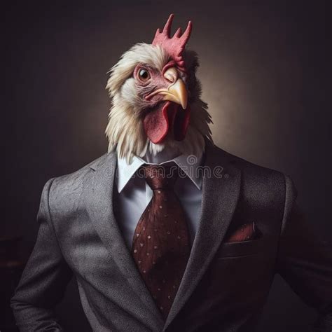 Rooster In Suit And Tie Stock Illustration Illustration Of Head