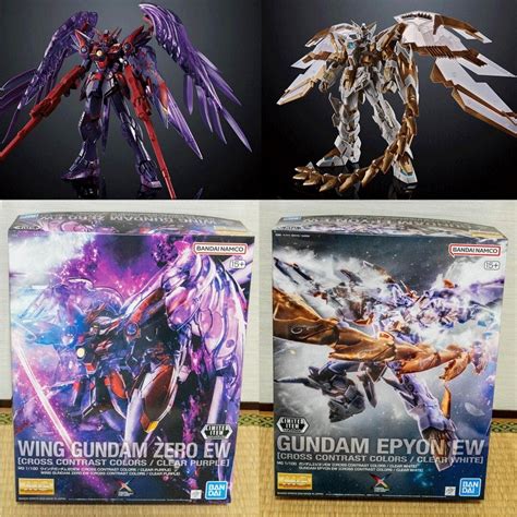 Mg 1 100 Wing Gundam Zero Ew And Gundam Epyon Cross Contrast Colors Set