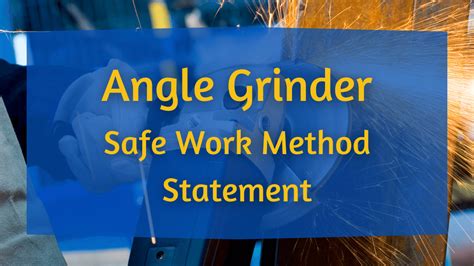 Grinder Operation Swms Work Safety Qld