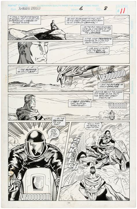 Hakes X Men 2099 Ron Lim Original Art Page Pair