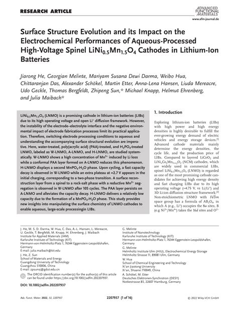 Surface Structure Evolution And Its Impact On The Electrochemical