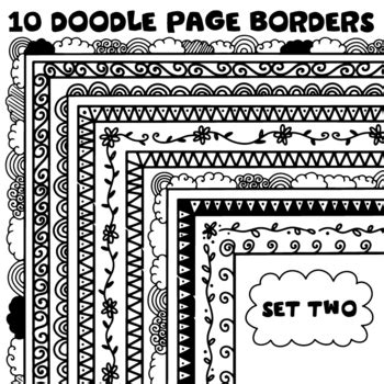 Coloring Doodle Page Border Black And White 100 Drawing Of Free Page
