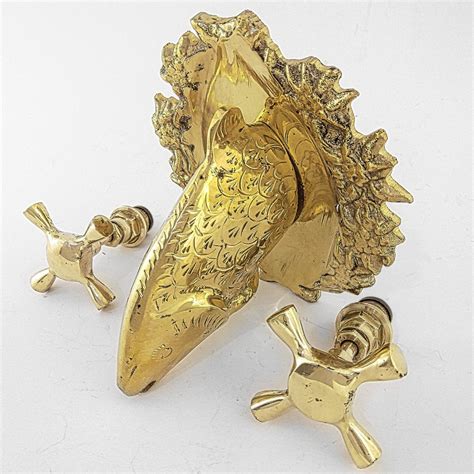 Brass Faucet A Fish Fish Brass Faucet Brass Sink Rustic Faucet Fish