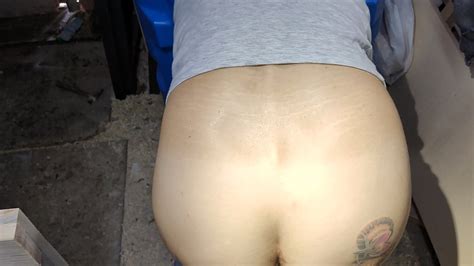 Cheating Wife Stuck In The Barrel And Someone Fucking Her In That