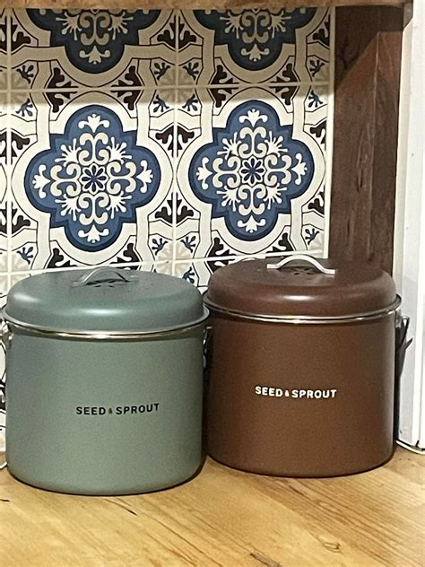 Kitchen Compost Bin Set Bench Top Compost Bin 4 Colours Seed And Sprout Co