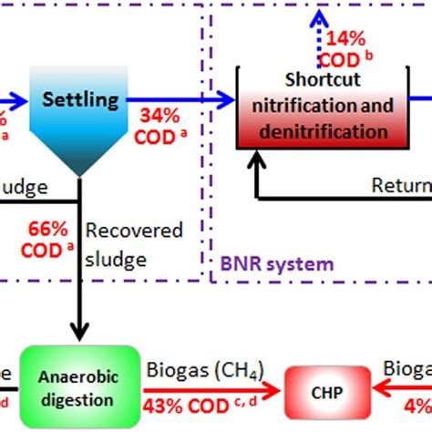 Cod Flow In A B Process With Cept As A Stage And Shortcut Nitrification