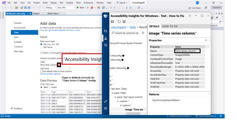 a11y model builder add data input name role value name is defined