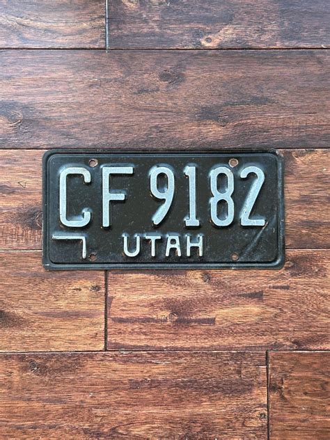 License Plate Utah 1969 Old Utah License Plate Vintage License Plate