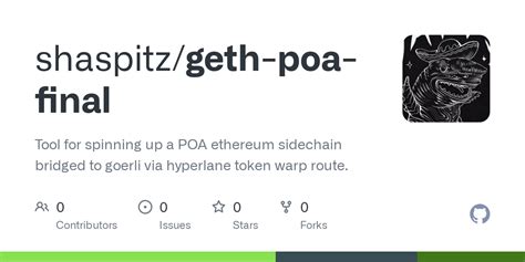 github shaspitz geth poa final tool for spinning up a poa ethereum