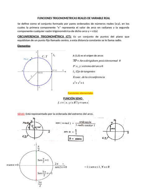 Funciones Trigonometricas Pdf Funciones Trigonométricas Pi