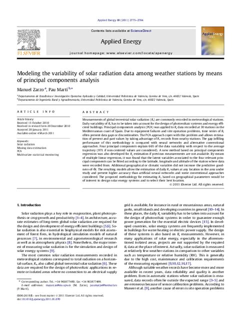 Pdf Modeling The Variability Of Solar Radiation Data Among Weather Stations By Means Of
