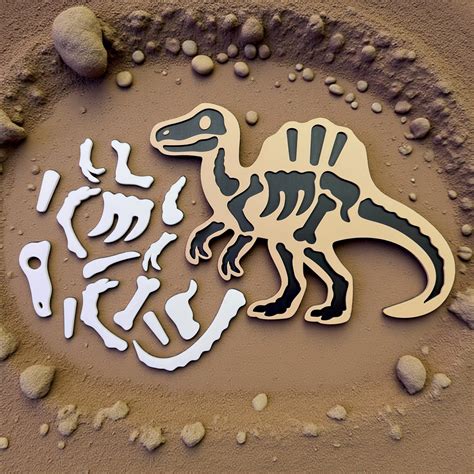 🦖 Spinosaurus Dinosaur Skeleton Puzzle 3d Print Puzzle Toy Diy