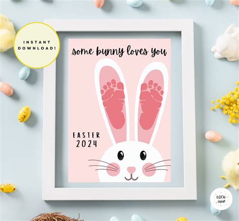 Nicu Easter Craft Easter Craft Nicu Footprint Craft Newborn