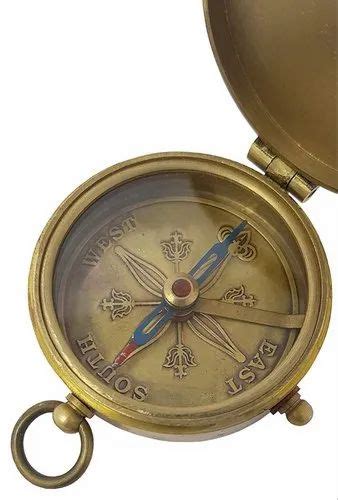Brown Vintage Solid Brass Compass With Leather Case At Rs 450 In Haridwar