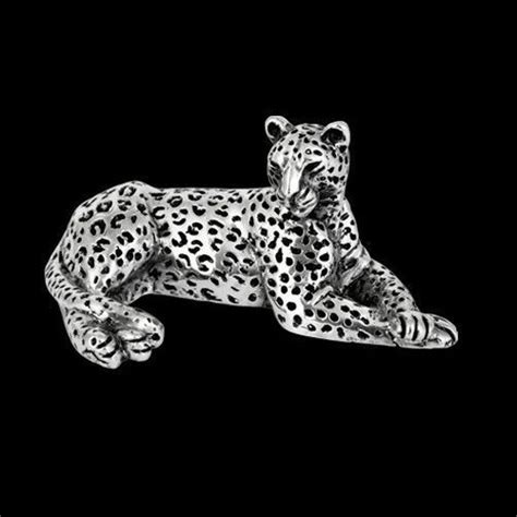 Leopard Sculpture Silver Plated Dargenta
