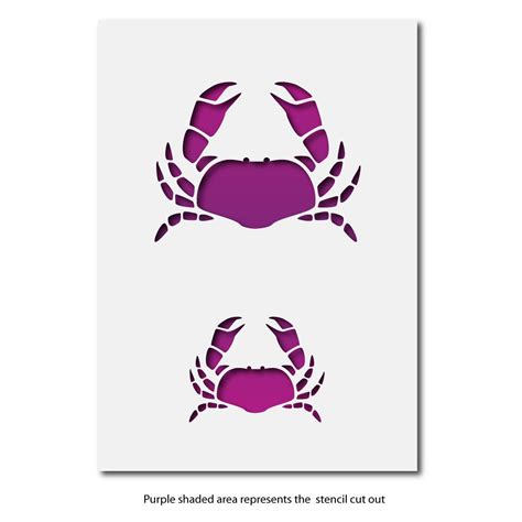 Crab Stencil Set Reusable Nautical Theme Craft Template Craftstar