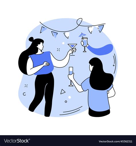 Cocktail Party Isolated Cartoon Royalty Free Vector Image