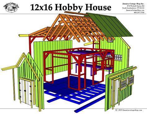 12x16 Hobby House Shell Pre Cut Kit Tiny House