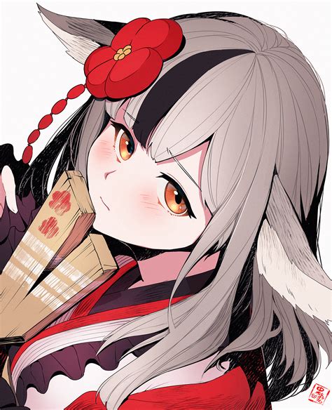 Fire Wolf Anime Girl