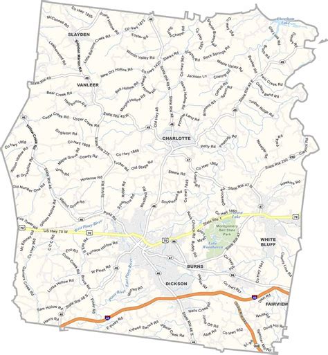 Dickson County Map Tennessee Us County Maps