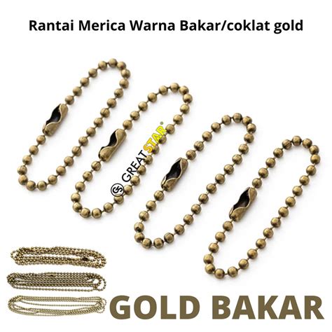 Jual Rantai Biji Lada Rantai Merica Warna Bakar Coklat Gold And Black Nickel Eceran Pcs