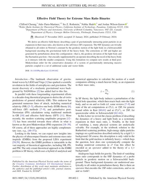 Pdf Effective Field Theory For Extreme Mass Ratio Binaries