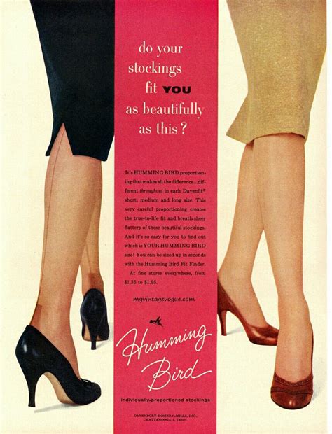 Pin On Vintage Hosiery Ads A M