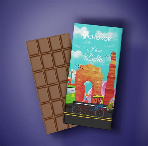 Chokor I Love Delhi Milk Chocolate Bar